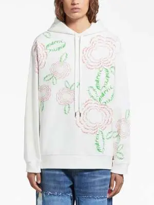 Marni Rose-print Cotton Hoodie