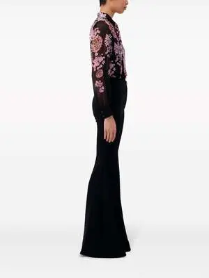 Giambattista Valli Crepe Flared Trousers