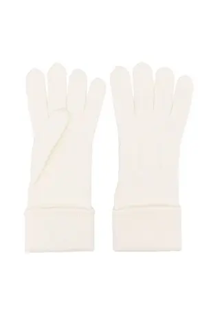 N.peal Cable-knit Cashmere Gloves - White