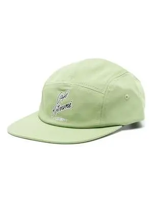 CAFÉ KITSUNÉ Logo-print Cap - Green