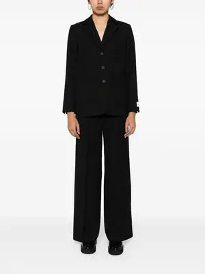 Maison Kitsuné Pleated Wool-blend Wide-leg Trousers