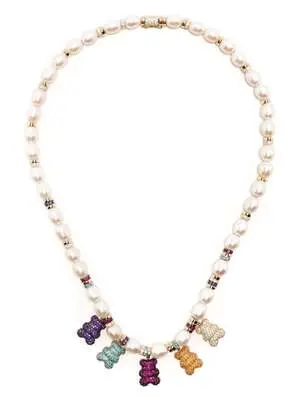 APM MONACO Bear-motif Pearl Necklace