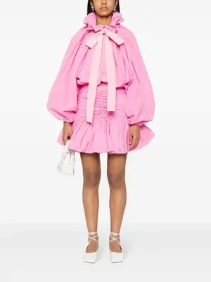 PATOU Ruffled Faille Mini Skirt