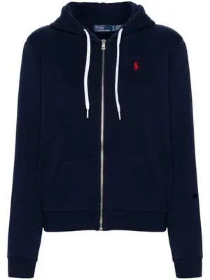 Polo Ralph Lauren Pony-embroidered Zip-up Hoodie - Blue