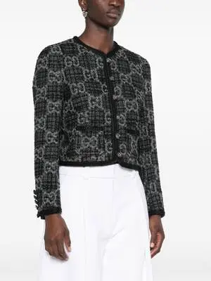 Gucci Gg-pattern Tweed Jacket