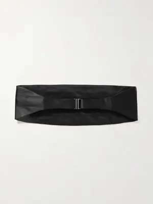 Brunello Cucinelli Cotton And Silk-blend Satin Cummerbund - Black