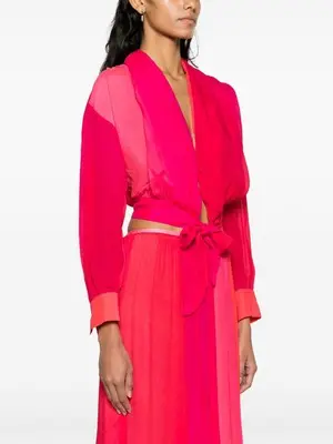 FORTE_FORTE Tie-fastening Silk Blouse