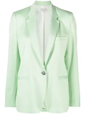 FORTE_FORTE Single-breasted Satin Blazer