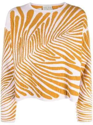 FORTE_FORTE Patterned Jacquard Jumper - Pink