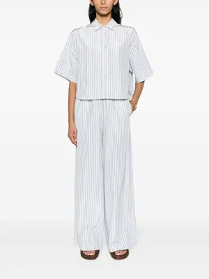 FORTE_FORTE Wide-leg Striped Trousers