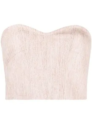 FORTE_FORTE Strapless Bustier Crop Top