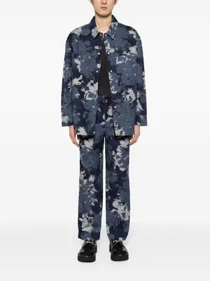 Maison Kitsuné Abstract-print Straight-leg Jeans