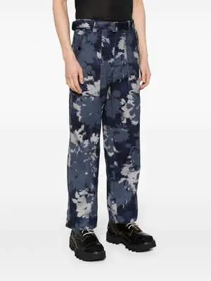 Maison Kitsuné Abstract-print Straight-leg Jeans