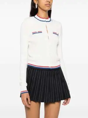Gcds Striped-trim Ribbed Cardigan