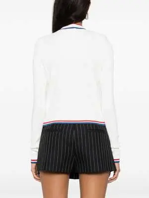 Gcds Striped-trim Ribbed Cardigan