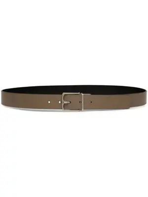 Bally Emblem Leather Belt - Brown