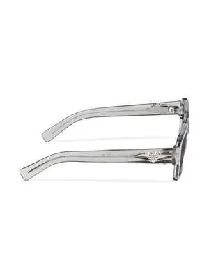 Prada Logo-detail Square-frame Sunglasses - Grey