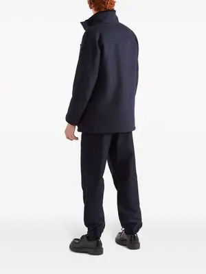 Prada Shearling Jacket With Triangle Logo