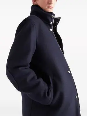 Prada Shearling Jacket With Triangle Logo
