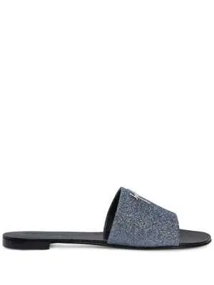 GIUSEPPE ZANOTTI Shirley Glitter Sandals - Grey