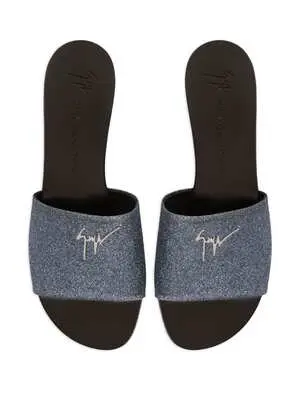 GIUSEPPE ZANOTTI Shirley Glitter Sandals - Grey