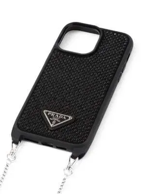 Prada Crystal-embellished Iphone 14 Pro Case