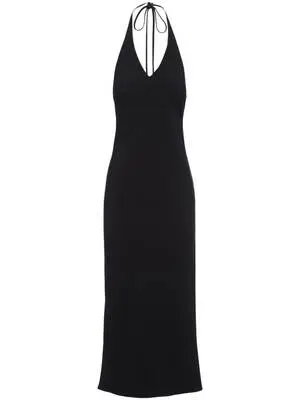 Prada Halterneck Sablé Midi Dress