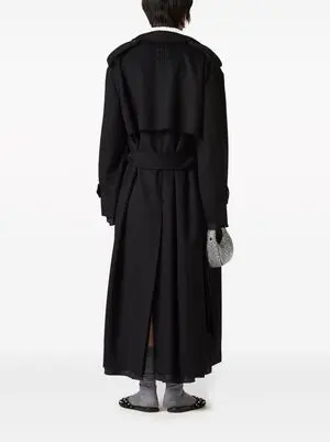 Miu Miu Double-breasted Velour Trench Coat