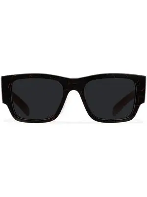 Prada Triangle Logo Square Frame Sunglasses