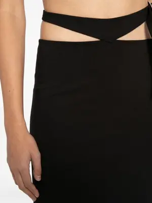 Attico Cut-out Midi Skirt