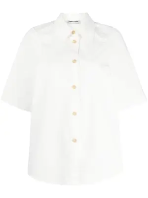LOW CLASSIC Pointed-collar Cotton Shirt - White