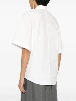LOW CLASSIC Pointed-collar Cotton Shirt - White