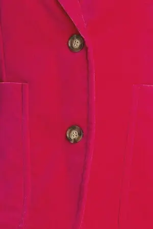 Victoria Beckham Cotton-blend Velvet Blazer - Fuchsia