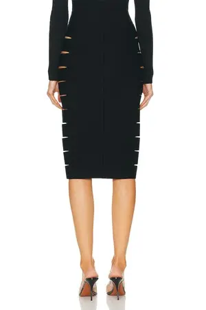 Alaïa Band Slit Ponte Knit Skirt