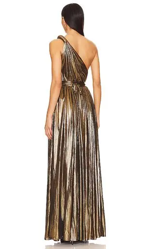 BRONX BANCO Goddess One Shoulder Gown