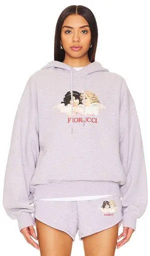 Fiorucci Oversized Angel Hoodie In Light