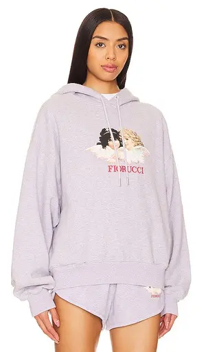 Fiorucci Oversized Angel Hoodie In Light