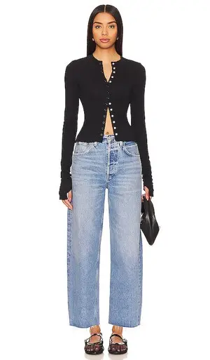 Citizens Of Humanity Ayla Crop Jeans With Frayed Hem - Sodapop
