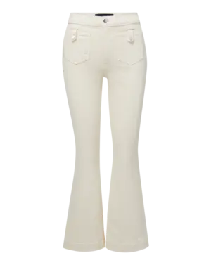 Veronica Beard Carson Patch-pocket Kick-flare Jean