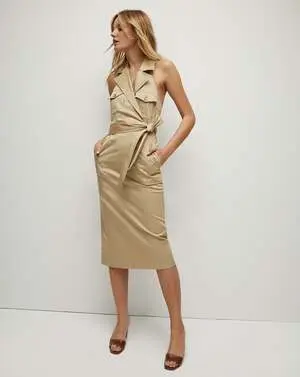 Veronica Beard Kitana Shirtdress Pebble