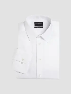 Emporio Armani Cotton Button-front Shirt - White