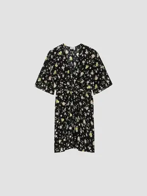 Zadig&Voltaire Rozom Soft Crinkle Roses Minidress