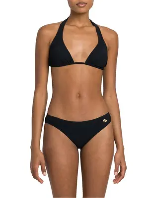 Dolce & Gabbana Halter Bikini Top - Nero