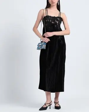 Buy Topshop Velvet Lace Trim Maxi Dress - Black At 18% Off | Editorialist