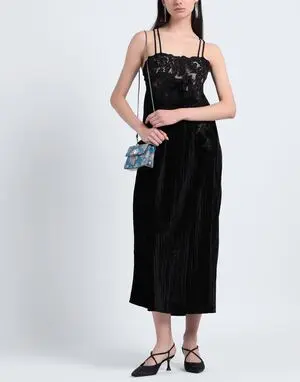 Topshop Velvet Lace Trim Maxi Dress