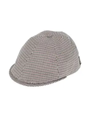 Borsalino Houndstooth Flat Cap - Brown