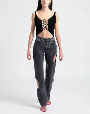 Gcds Viscose Blend Crop Top