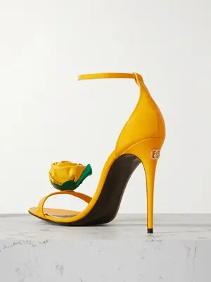 Dolce & Gabbana Embellished Patent-leather Sandals