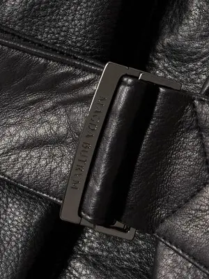 Magda Butrym Belted Leather Jacket - Black