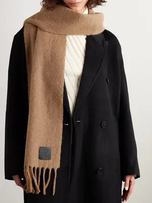 TOTEME Fringed Alpaca-blend Scarf